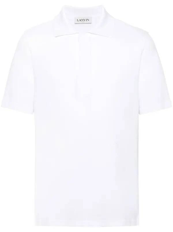 LANVIN Logo-embroidered Piqué Polo Shirt