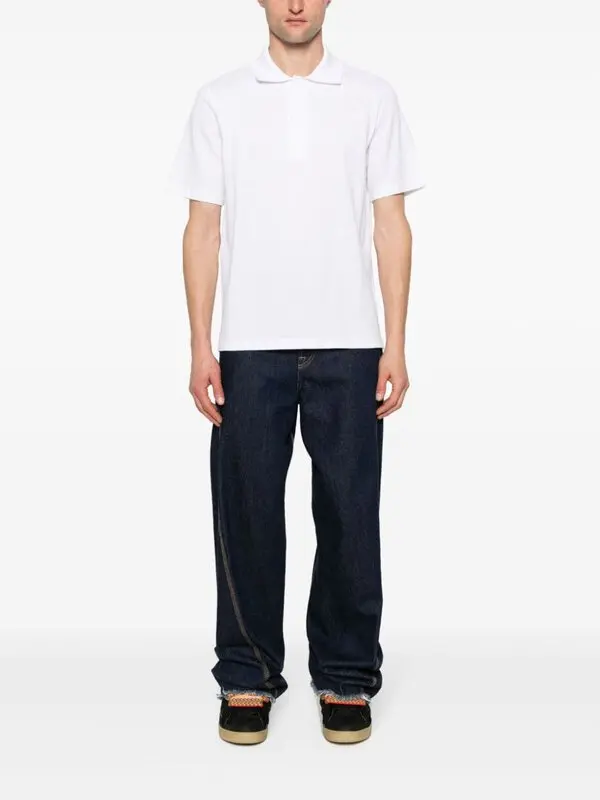 LANVIN Logo-embroidered Piqué Polo Shirt