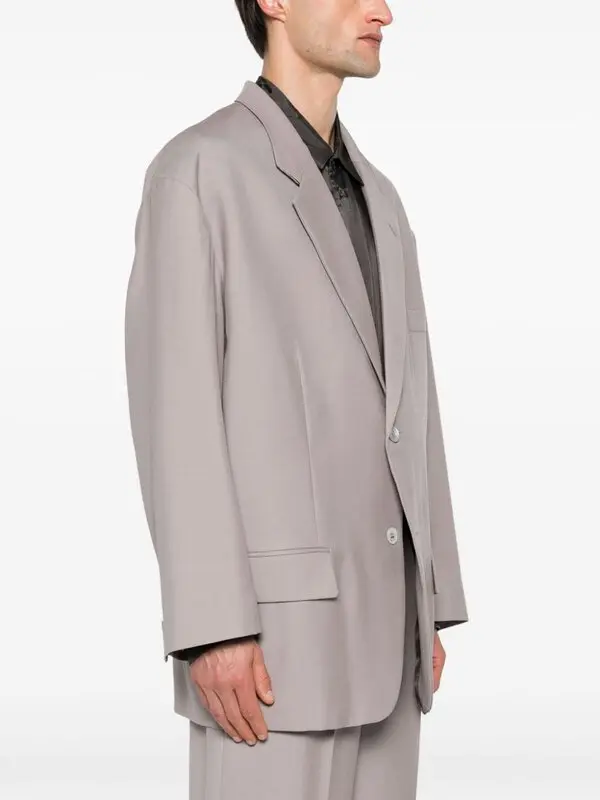 Magliano A Big Monopetto Twill Blazer In Purple - 42% Off