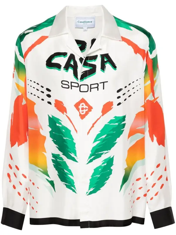 Casablanca Casa Moto Silk Shirt - White