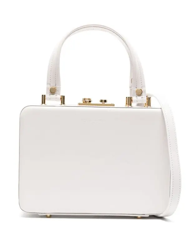 GIANVITO ROSSI Valì Leather Tote Bag - White