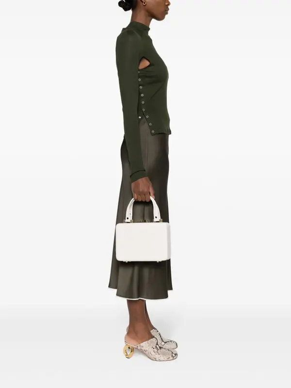GIANVITO ROSSI Valì Leather Tote Bag - White