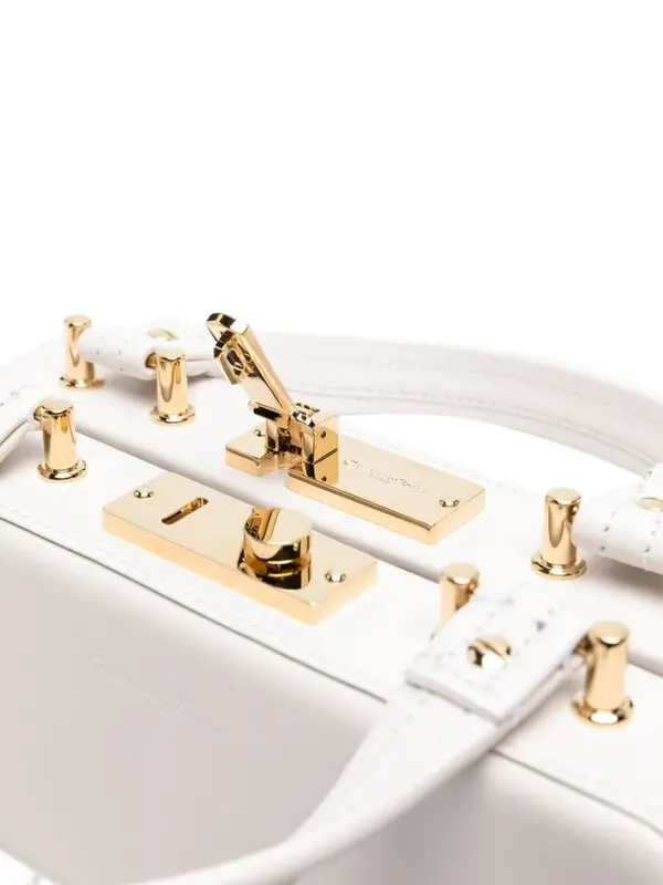 GIANVITO ROSSI Valì Leather Tote Bag - White