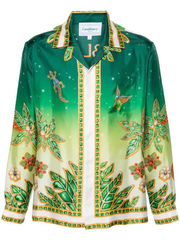 Casablanca Joyaux D'afrique Silk Shirt - Green