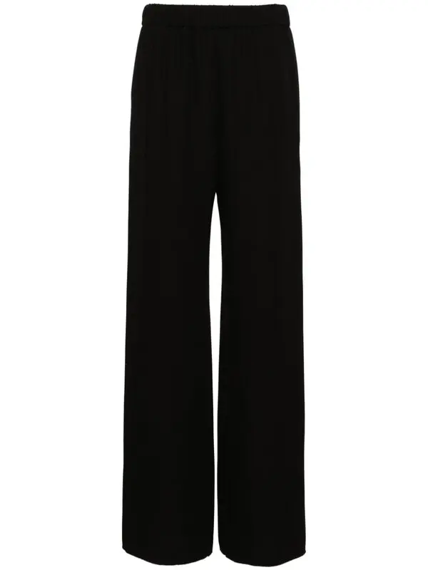 Valentino Garavani Wide-leg Silk Trousers - Black