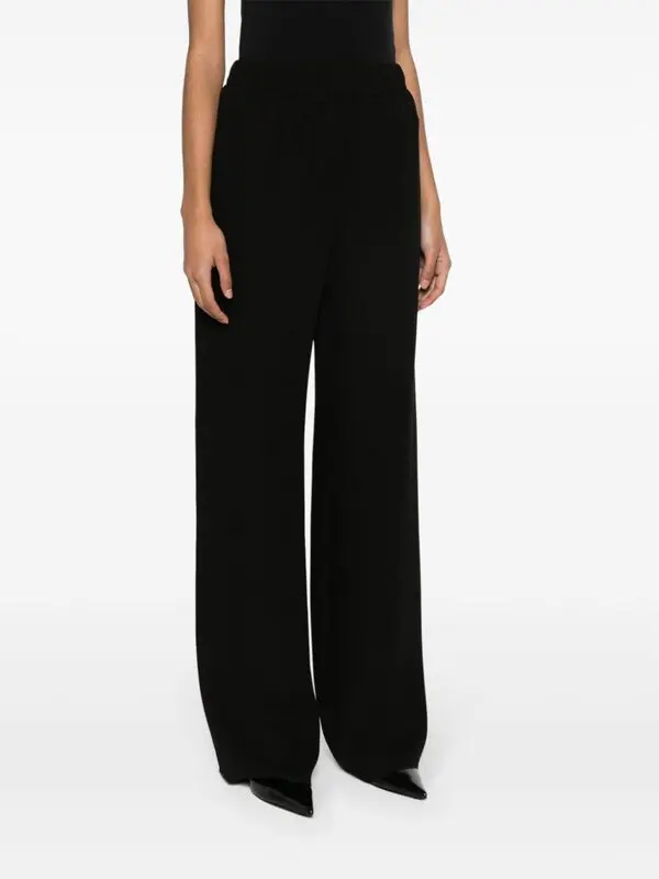 Valentino Garavani Wide-leg Silk Trousers - Black
