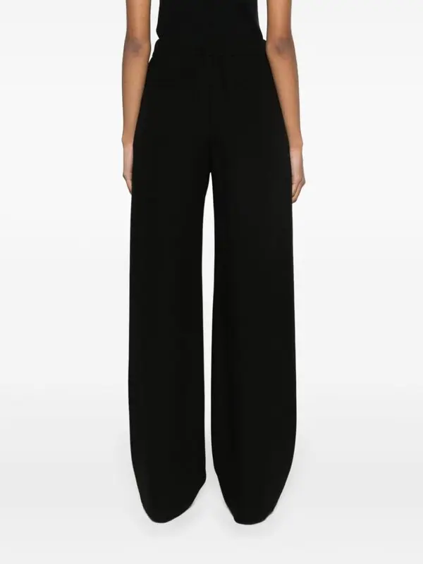 Valentino Garavani Wide-leg Silk Trousers - Black