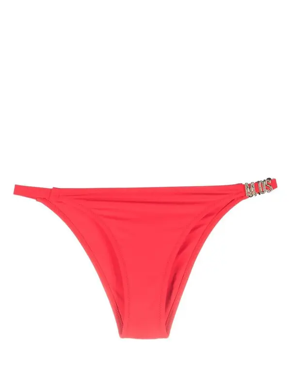 Moschino Plaque Bikini Bottoms - Red
