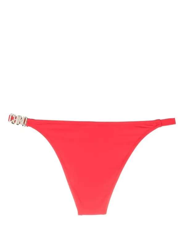 Moschino Plaque Bikini Bottoms - Red