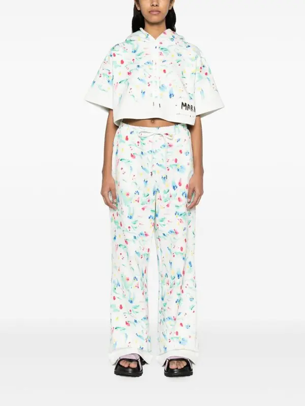 Marni Floral-print Cotton Track Pants