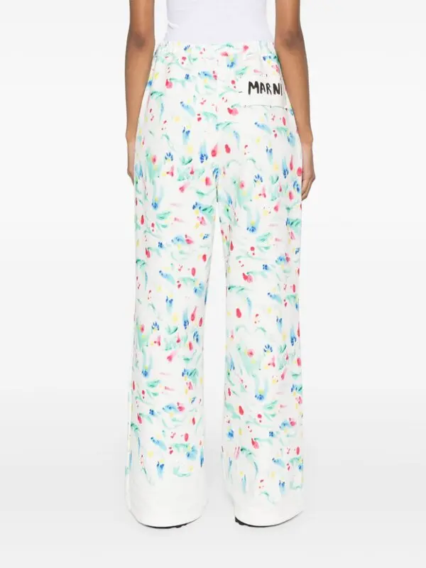 Marni Floral-print Cotton Track Pants