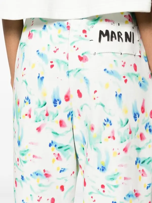 Marni Floral-print Cotton Track Pants