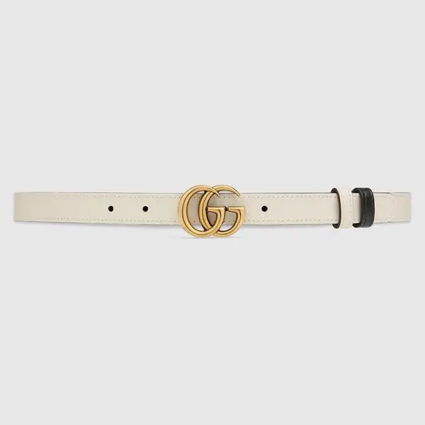 Gucci Gg Marmont Reversible Skinny Belt
