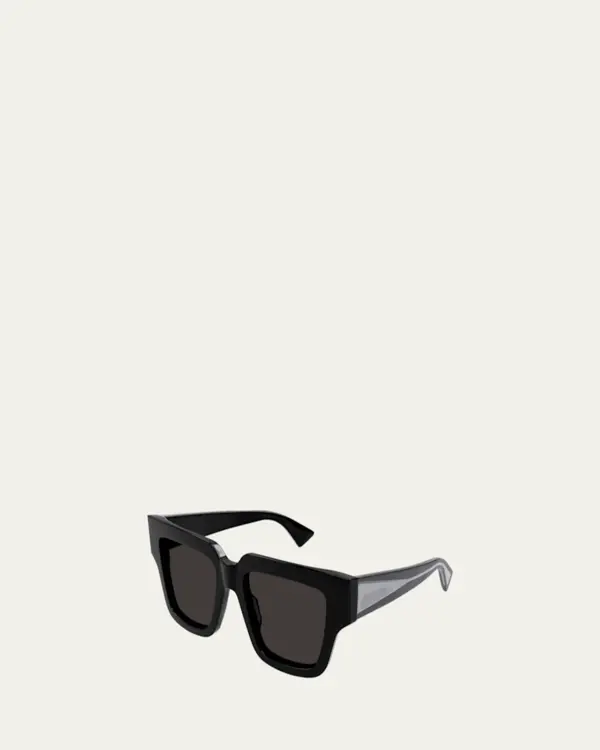 Bottega Veneta Engraved Logo Acetate Cat Eye Sunglasses