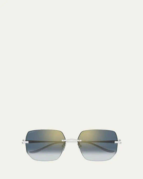 Cartier Rimless Butterfly Sunglasses - Silver