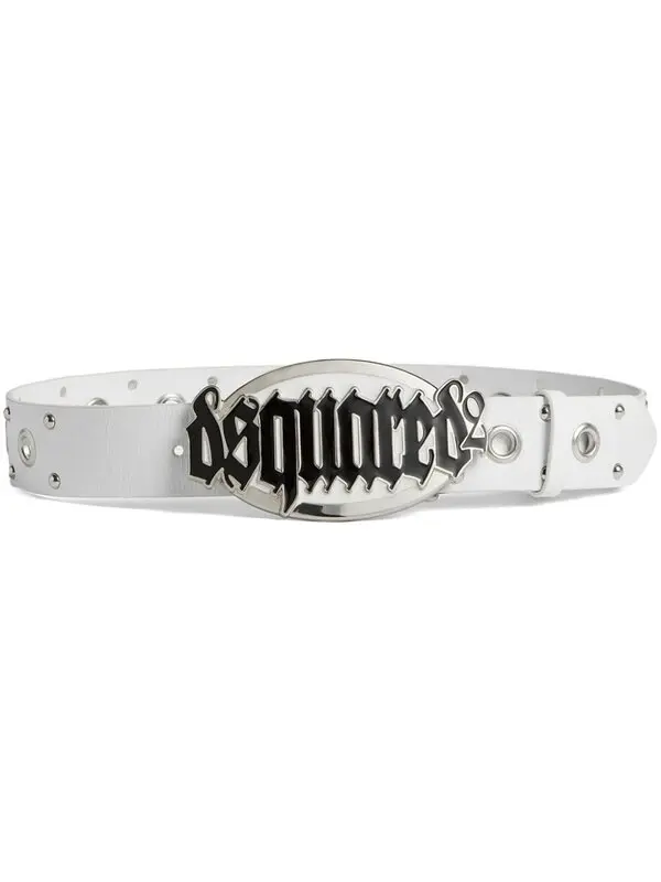 Dsquared2 Logo-buckle Leather Belt - White