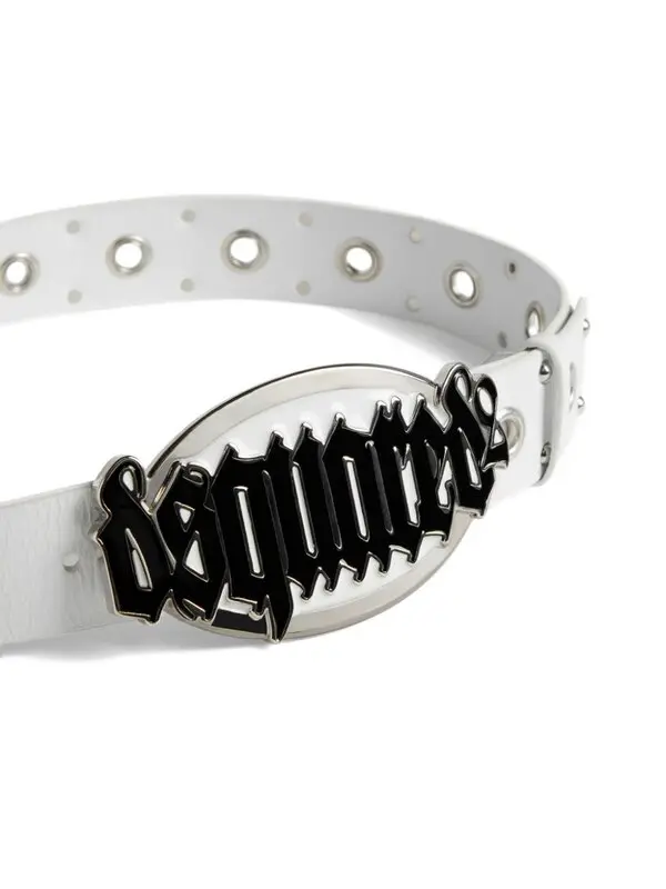Dsquared2 Logo-buckle Leather Belt - White