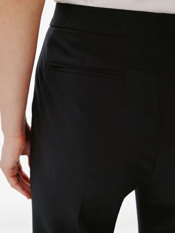 Another Tomorrow Slim-cut Tailored Trousers - Black