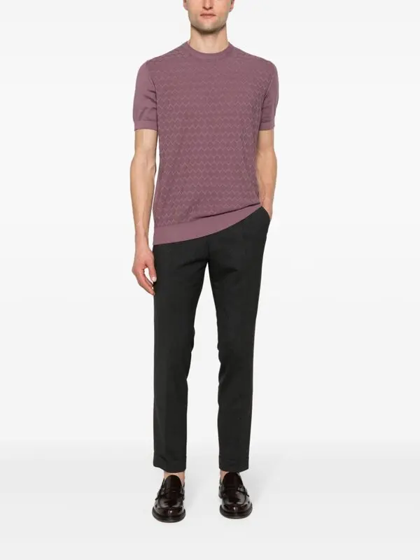 PT TORINO Pleated Slim-cut Trousers - Grey