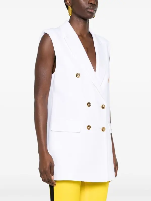 Moschino Double-breasted Blazer Gilet - White