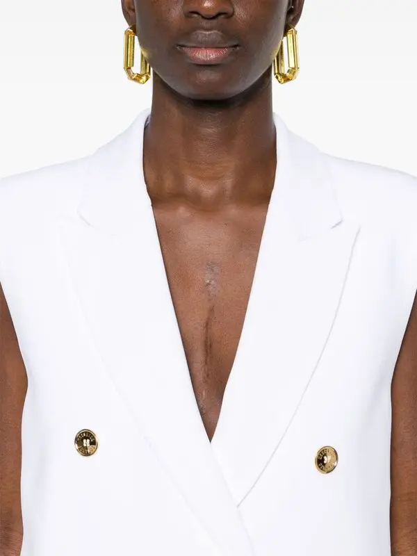 Moschino Double-breasted Blazer Gilet - White