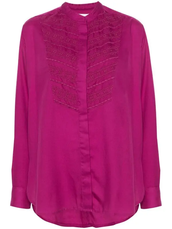 MARANT ETOILE Britten Embroidered-detail Shirt - Pink