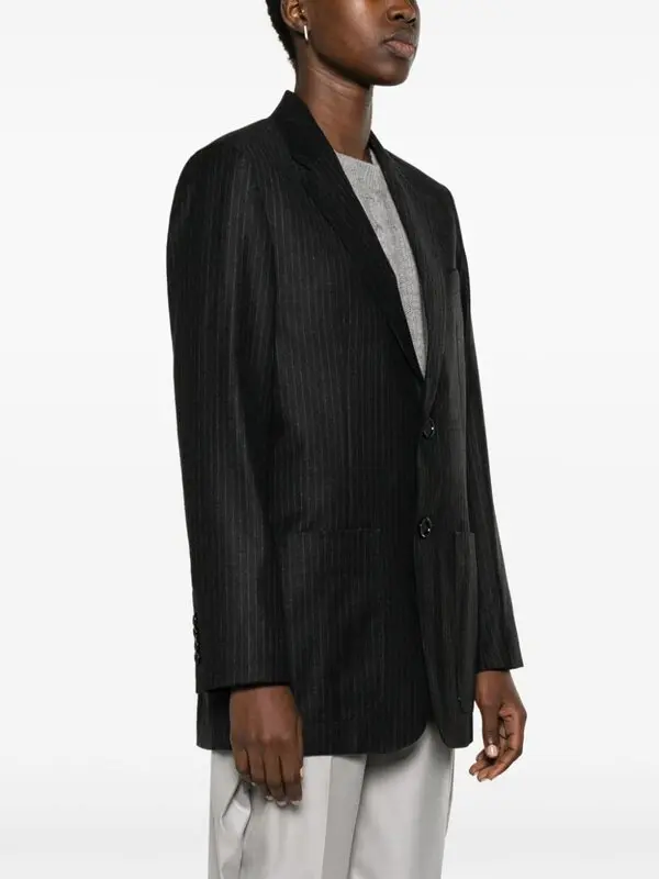 Ami Pinstripe Virgin Wool Blazer