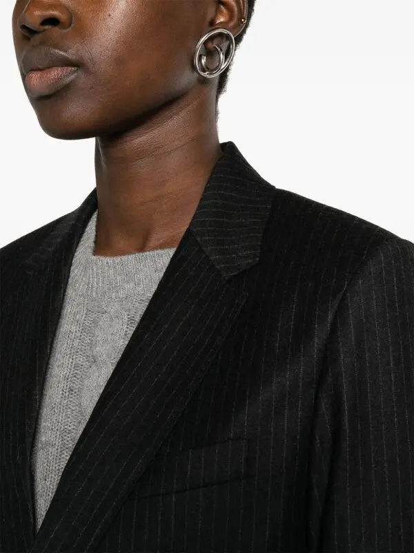 Ami Pinstripe Virgin Wool Blazer