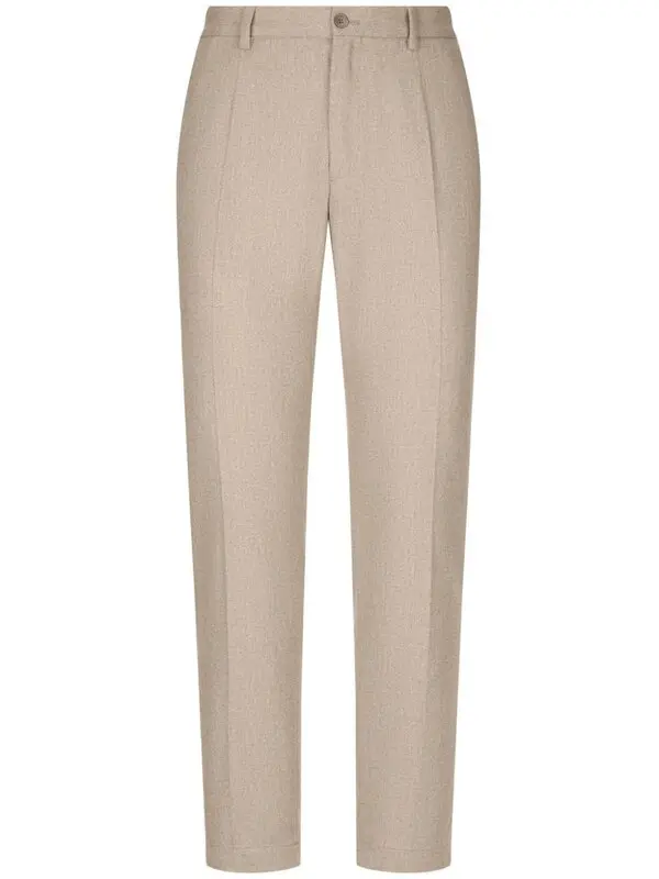 Dolce & Gabbana Pressed-crease Trousers - Neutrals