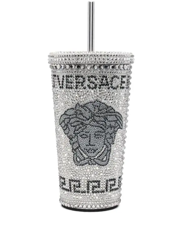 Versace Crystal Medusa Travel Cup - Silver