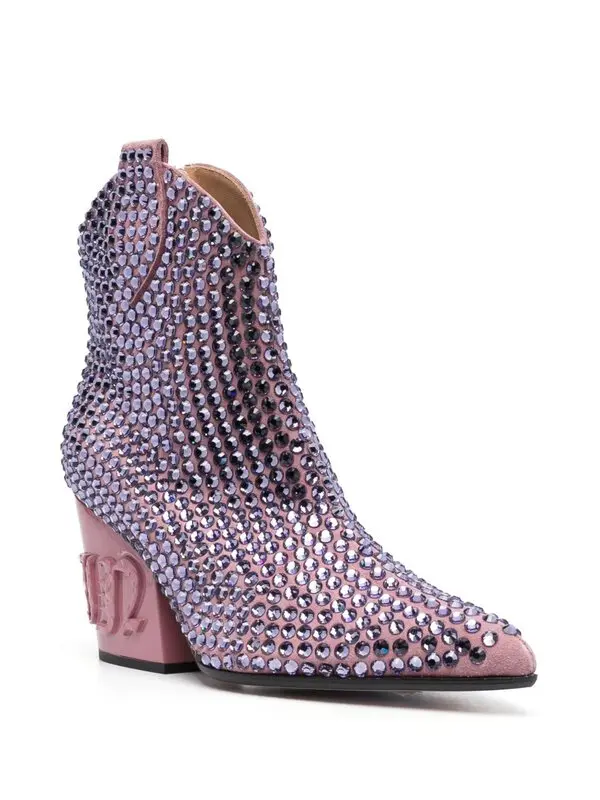 Philipp Plein 80mm Crystal-embellished Boots