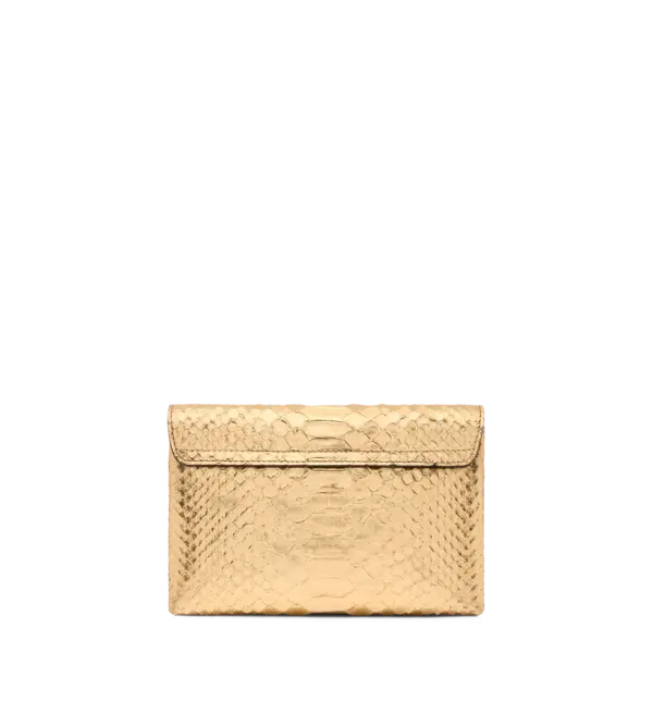 TOM FORD Laminated Stamped Python Leather Monarch Mini Bag