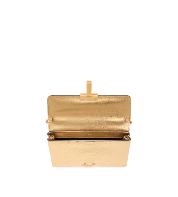 TOM FORD Laminated Stamped Python Leather Monarch Mini Bag