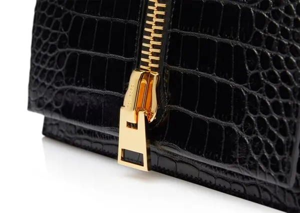 TOM FORD Stamped Croc Leather Jennifer Mini Bag On Chain