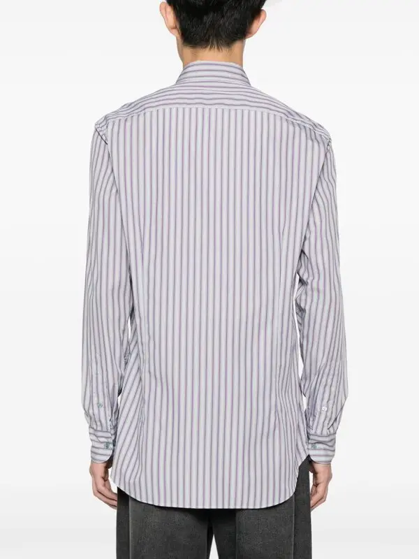 Etro Striped Cotton Shirt - Purple