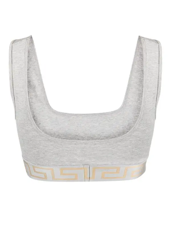 Versace Medusa-jacquard Jersey Bra - Grey