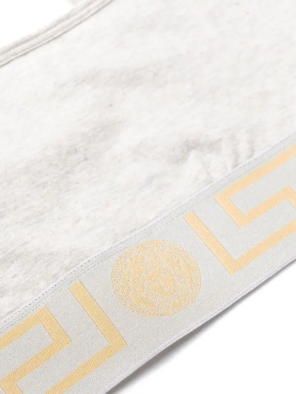 Versace Medusa-jacquard Jersey Bra - Grey