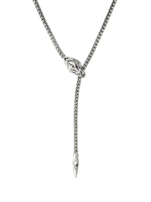 John Hardy Sterling Naga Lariat Necklace - Silver