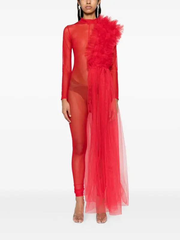 Alchemy Fashions X Lia Aram Tulle Jumpsuit - Red