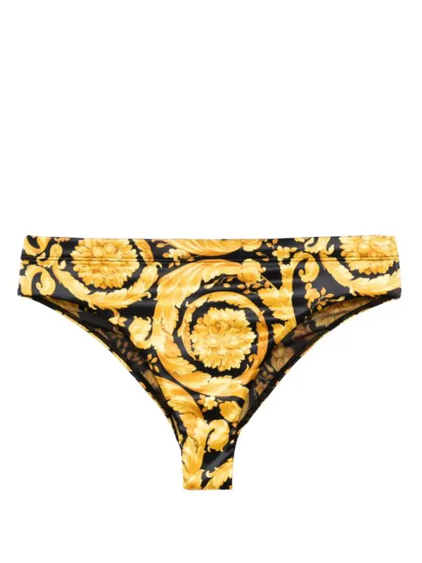 Versace Barocco-print Briefs - Black