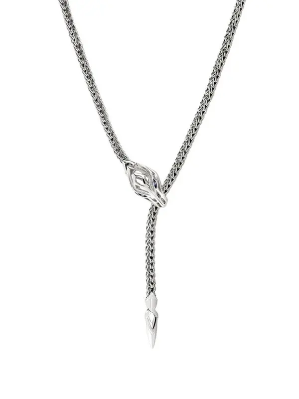 John Hardy Sterling Naga Lariat Necklace - Silver