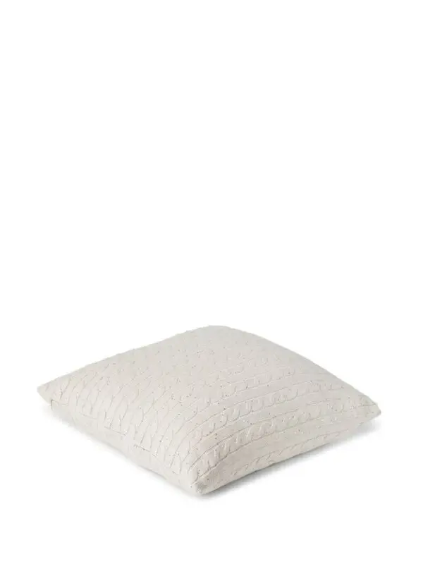 Brunello Cucinelli Cable-knit Sequin-embellished Cushion