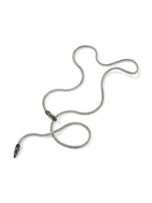John Hardy 18kt Gold And Sterling Naga Lariat Necklace - Silver