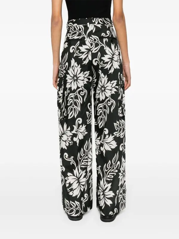 Sacai Floral-print Palazzo Trousers