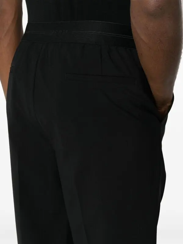 MSGM Logo-waistband Tapered Trousers