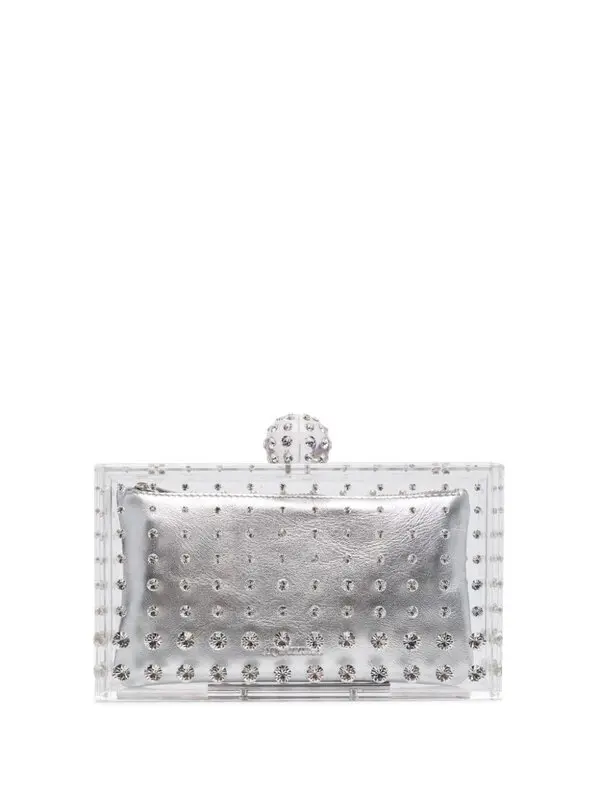 AQUAZZURA Tequila Clutch - Neutrals