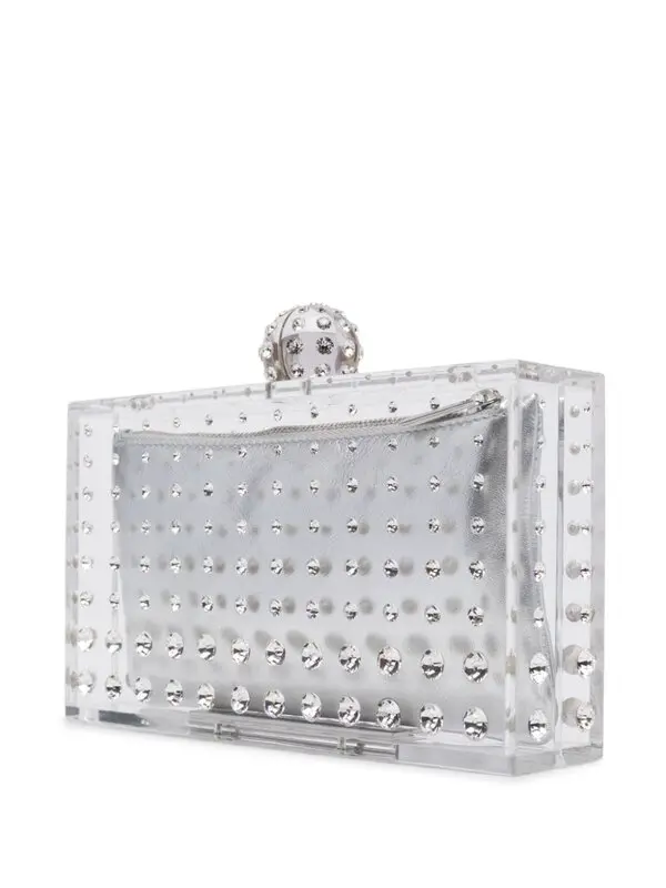 AQUAZZURA Tequila Clutch - Neutrals