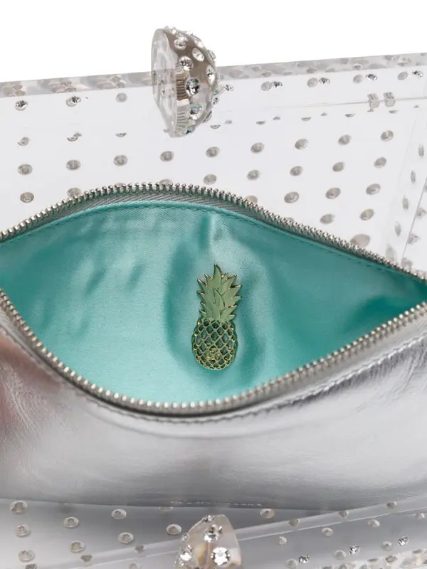 AQUAZZURA Tequila Clutch - Neutrals