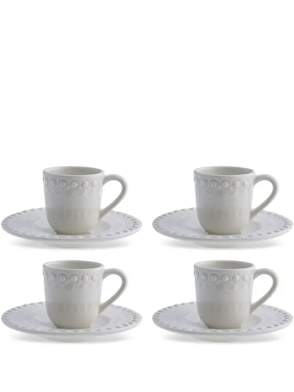 BORDALLO PINHEIRO Fantasia Coffee Cups And Saucers - Neutrals