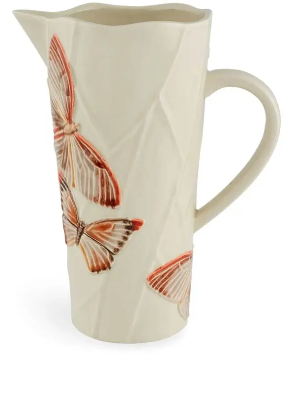 BORDALLO PINHEIRO Cloudy Butterflies Ceramic Pitcher
